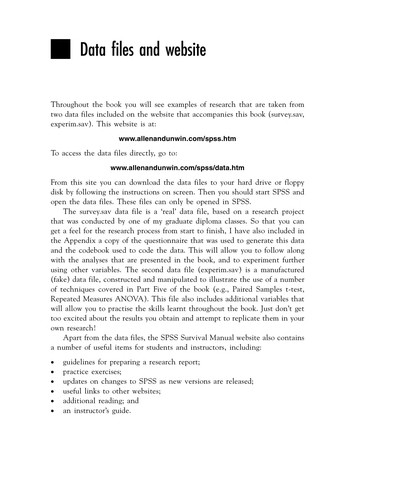 Spss Survival Manual A Step By Step Guide To Data Analysis Using Ibm Spss